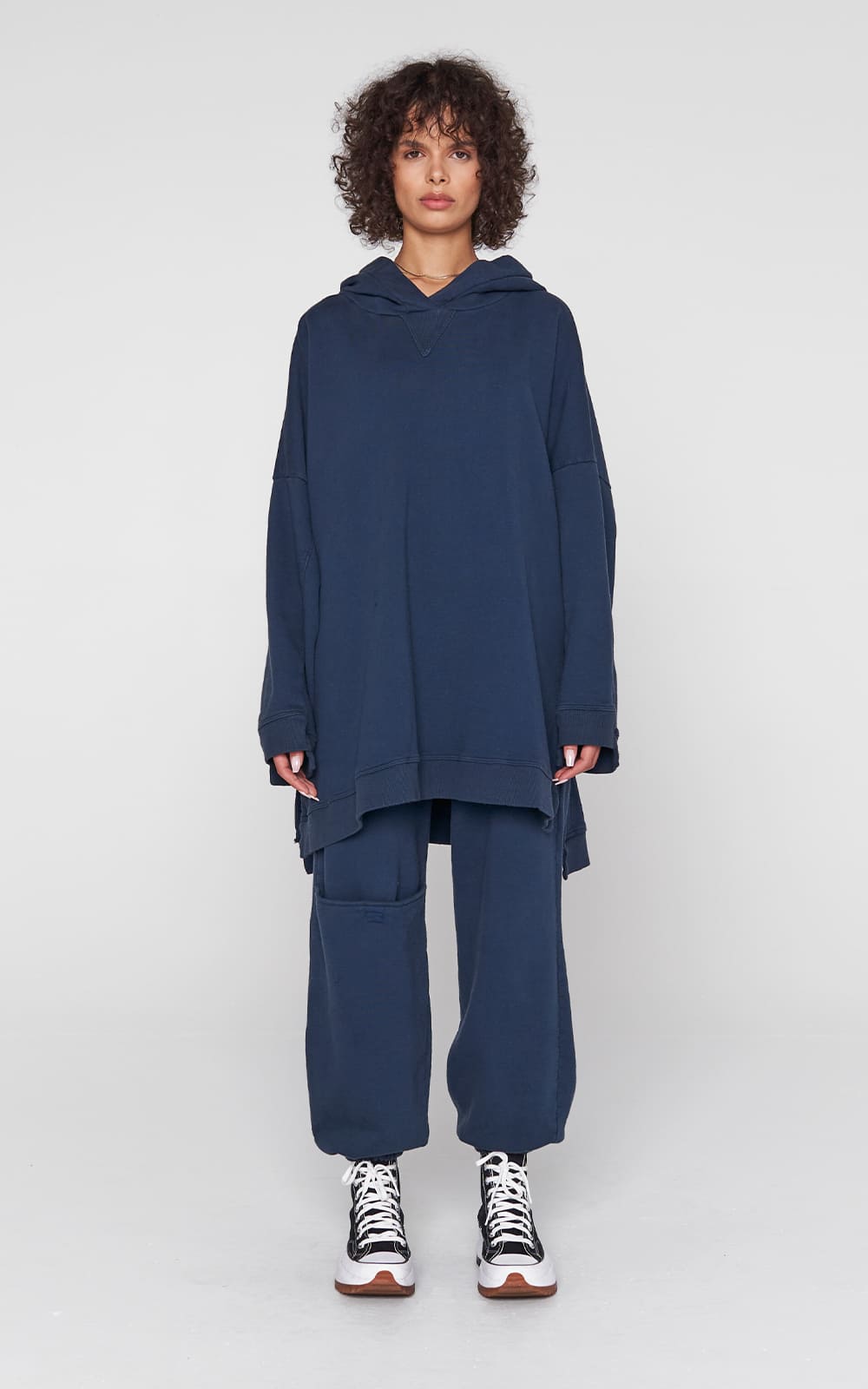 Maxi Hoodie in Navy | SANS GÊNE