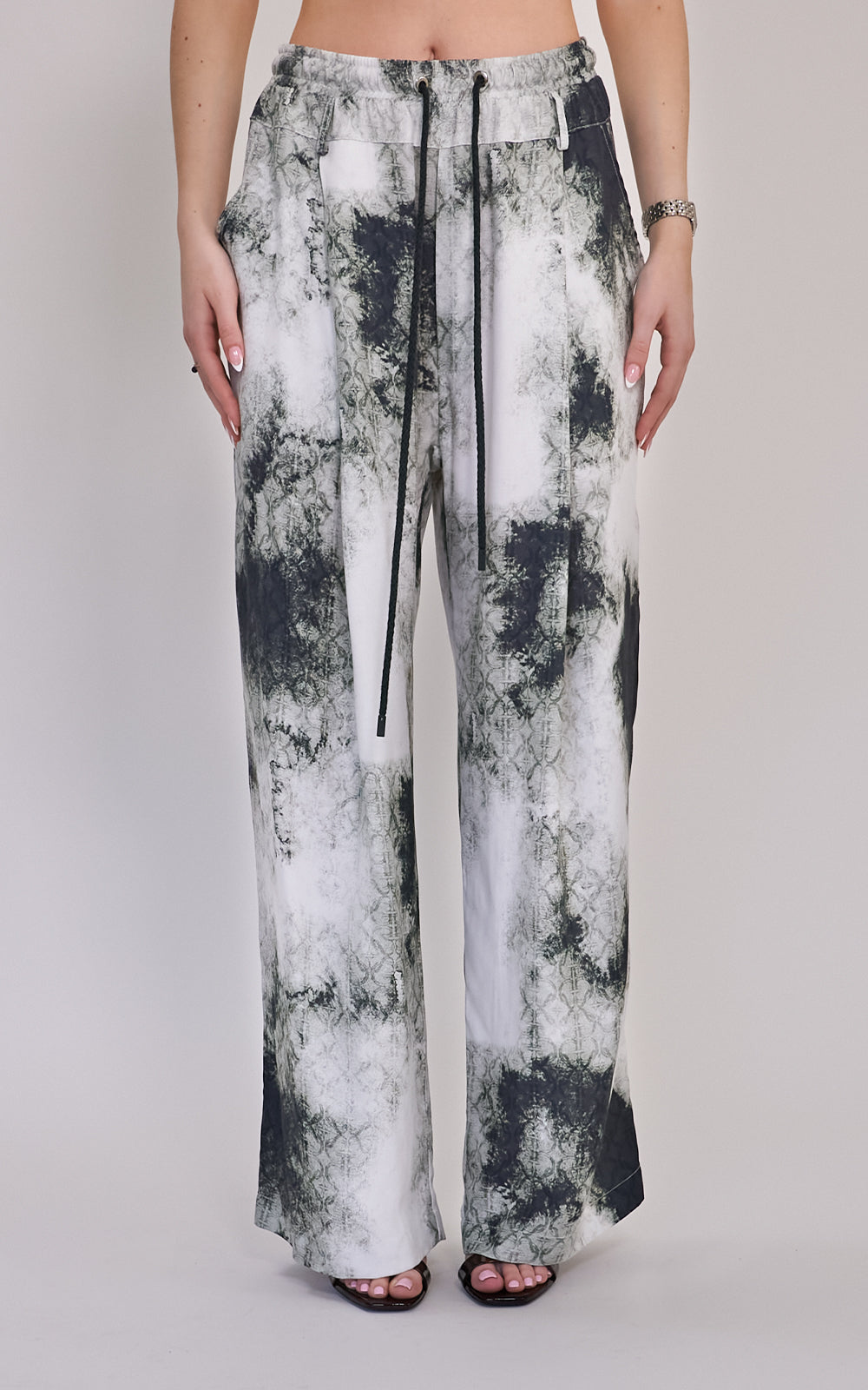 Oversized Viscose Printed Pant | SANS GÊNE